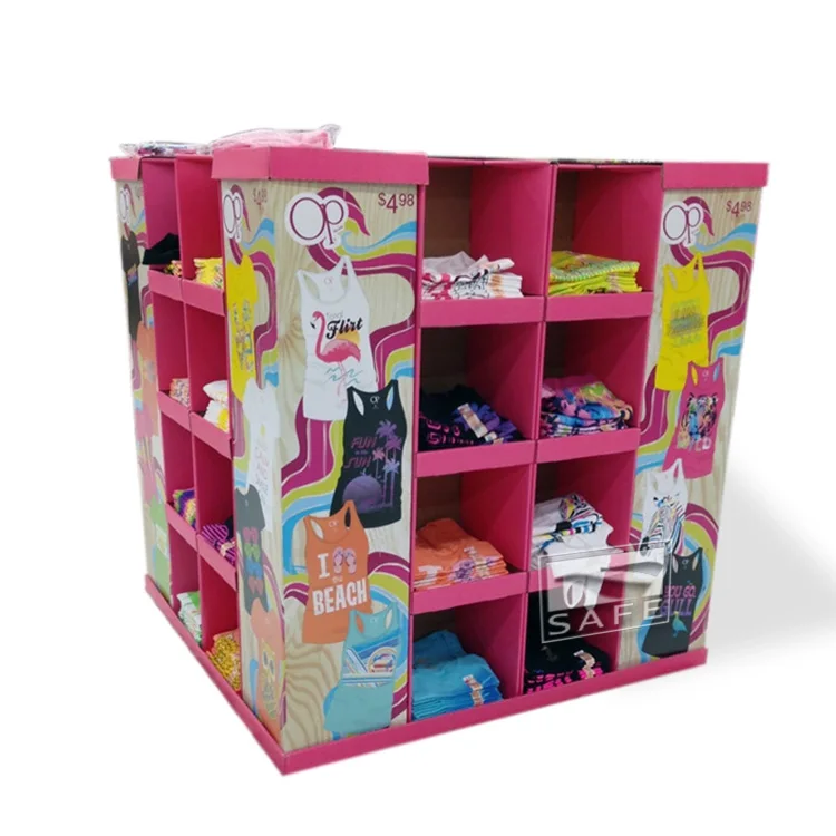 Cardboard T Shirt Display Stand Corrugated Tshirt Pallet Display - Buy ...