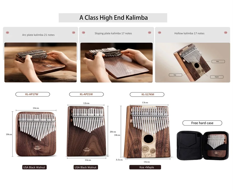 Shop 17 Key Kalimba Thumb Piano - Mahogany Body & Steel Keys