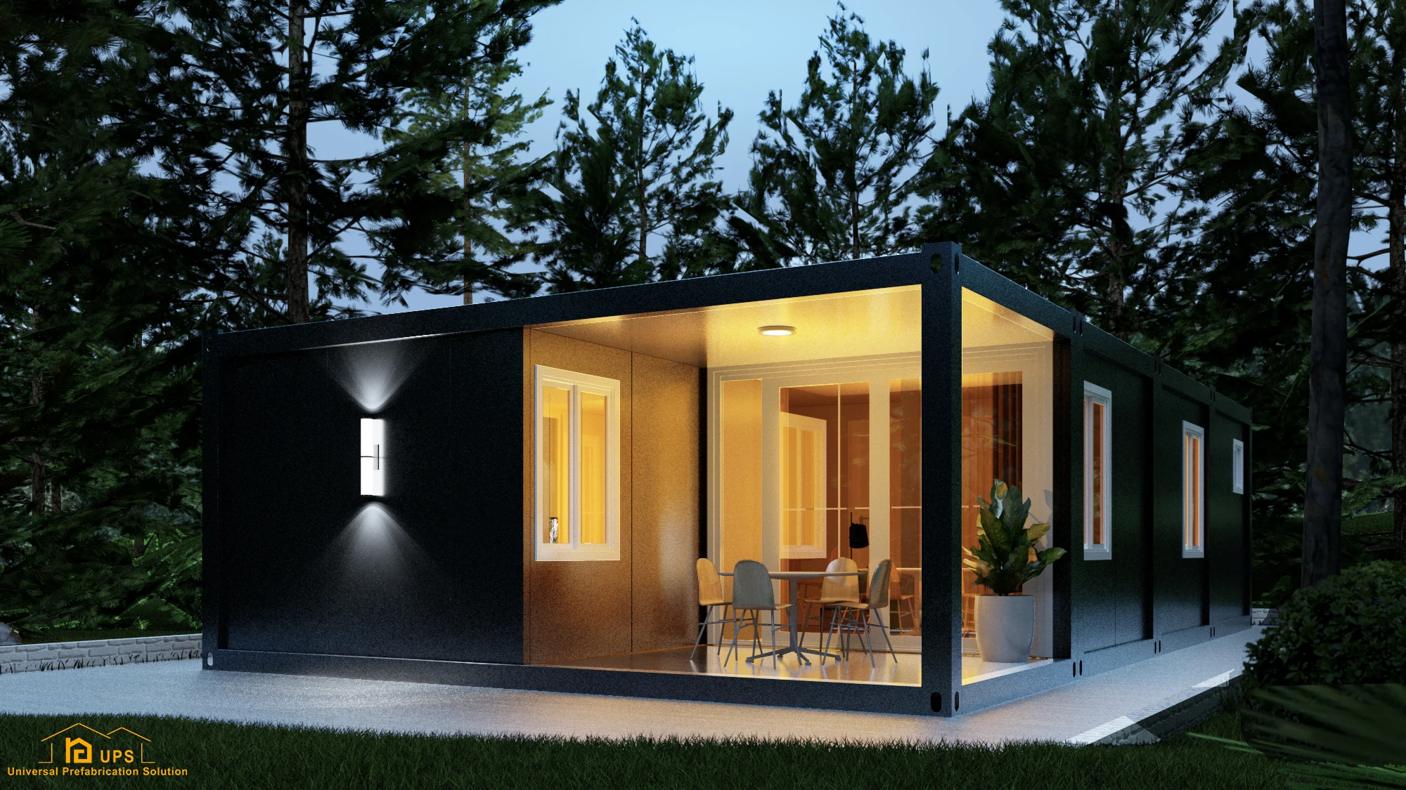 Living Container House with Two Bedrooms - Box Home for Poor People