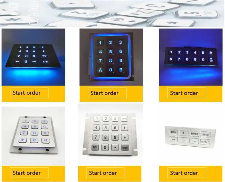 JIEXIN Metal Keypad - Durable Stainless Steel Access Control