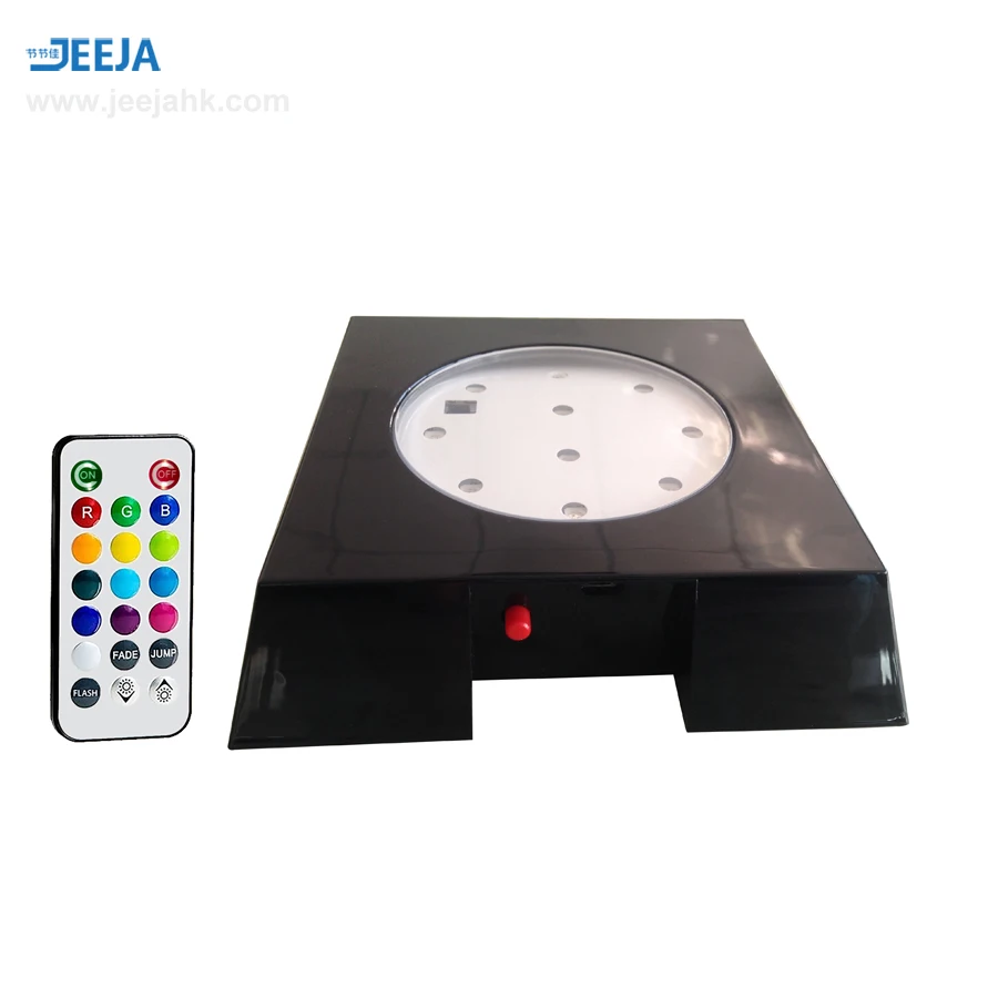 Jeeja 2020 Hot Sale Square Shape Multicolor Led Light Base For Crystal ...