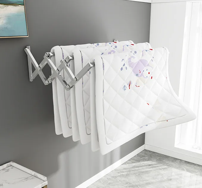 Extendable Wall Mounted Drying Rack - Space-Saving Laundry