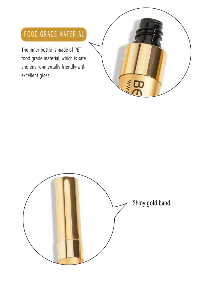 8ml Empty Grand Metallic Gold Mascara Packaging 5ml Empty Mascara Tubes ...