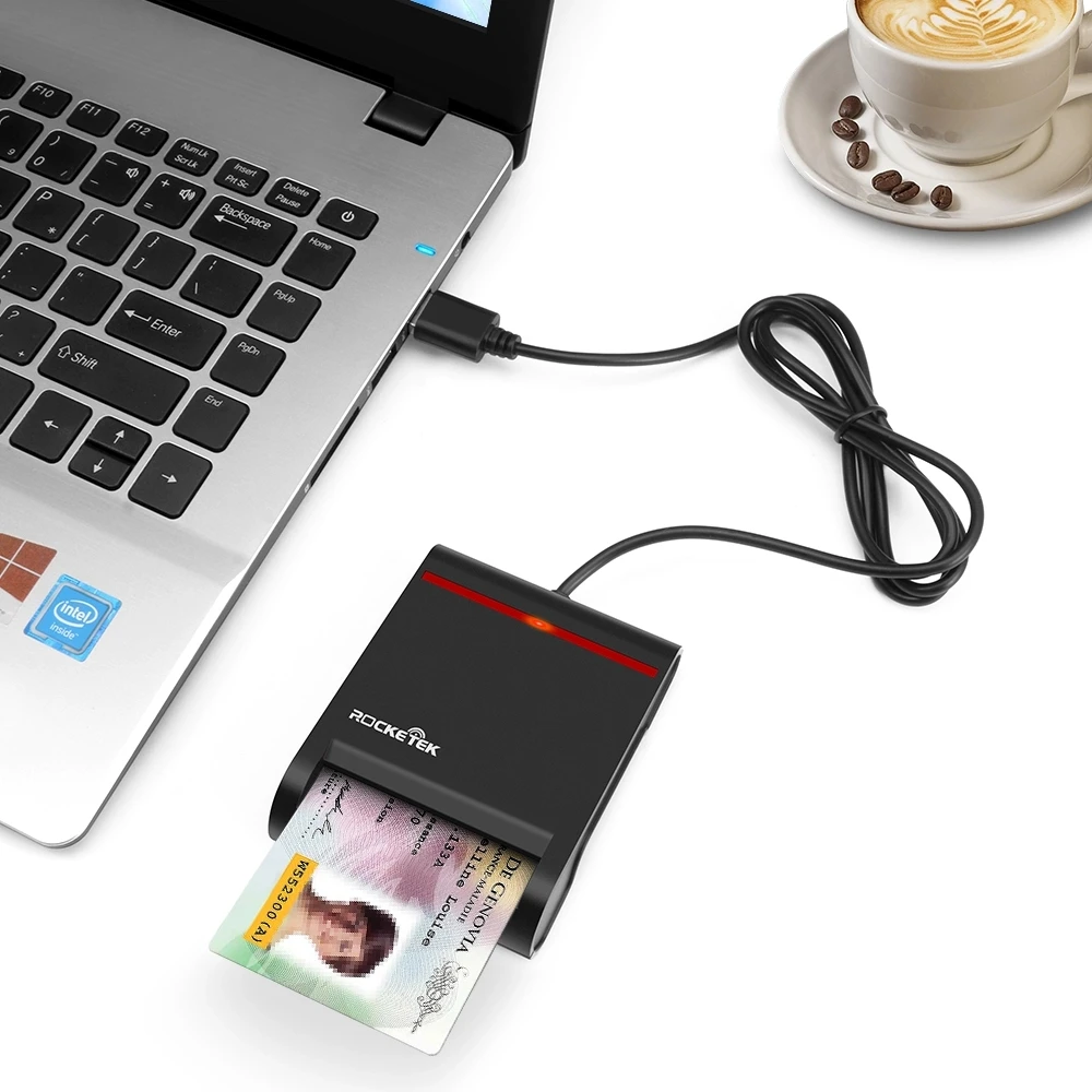 Rocketek Emv Usb Ic Id Smart Card Reader Iso 7816 Credit Card Reader ...
