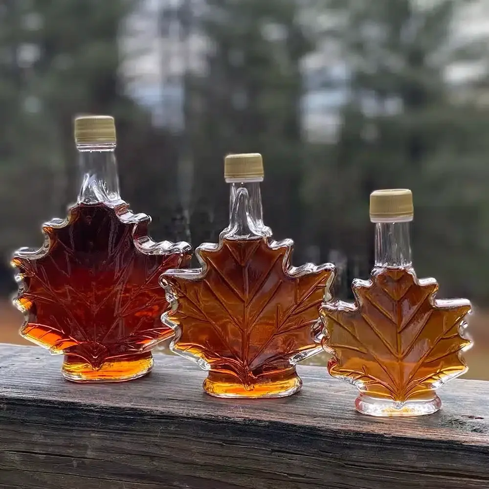 R 2024 New Empty Maple Syrup Bottles - Unique Glass Design