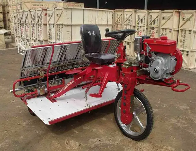 Small Hand-Operated Rice Planter - Double-Row Seedling Transplanter