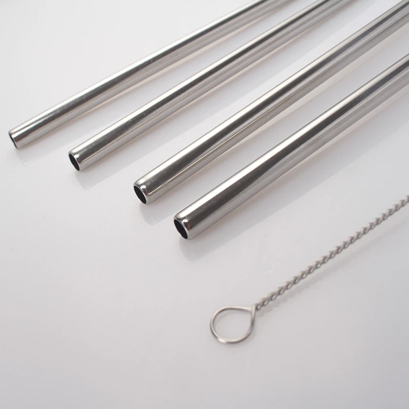 New 304 Stainless Steel Drinking Pipette Reusable Inclined Straw Home ...