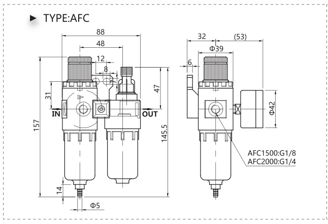 High Quality Pressure Regulator And Lubricator Air Source Treatment ...