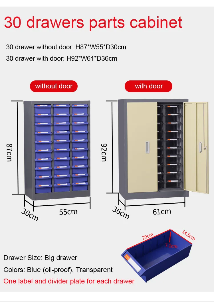 48 Drawers Electronic Component Storage Cabinet - Metal