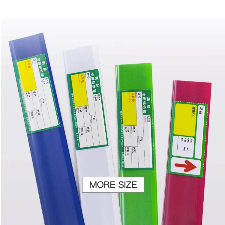 Transparent Pharmacy PVC Card Price Tag - Customizable Size