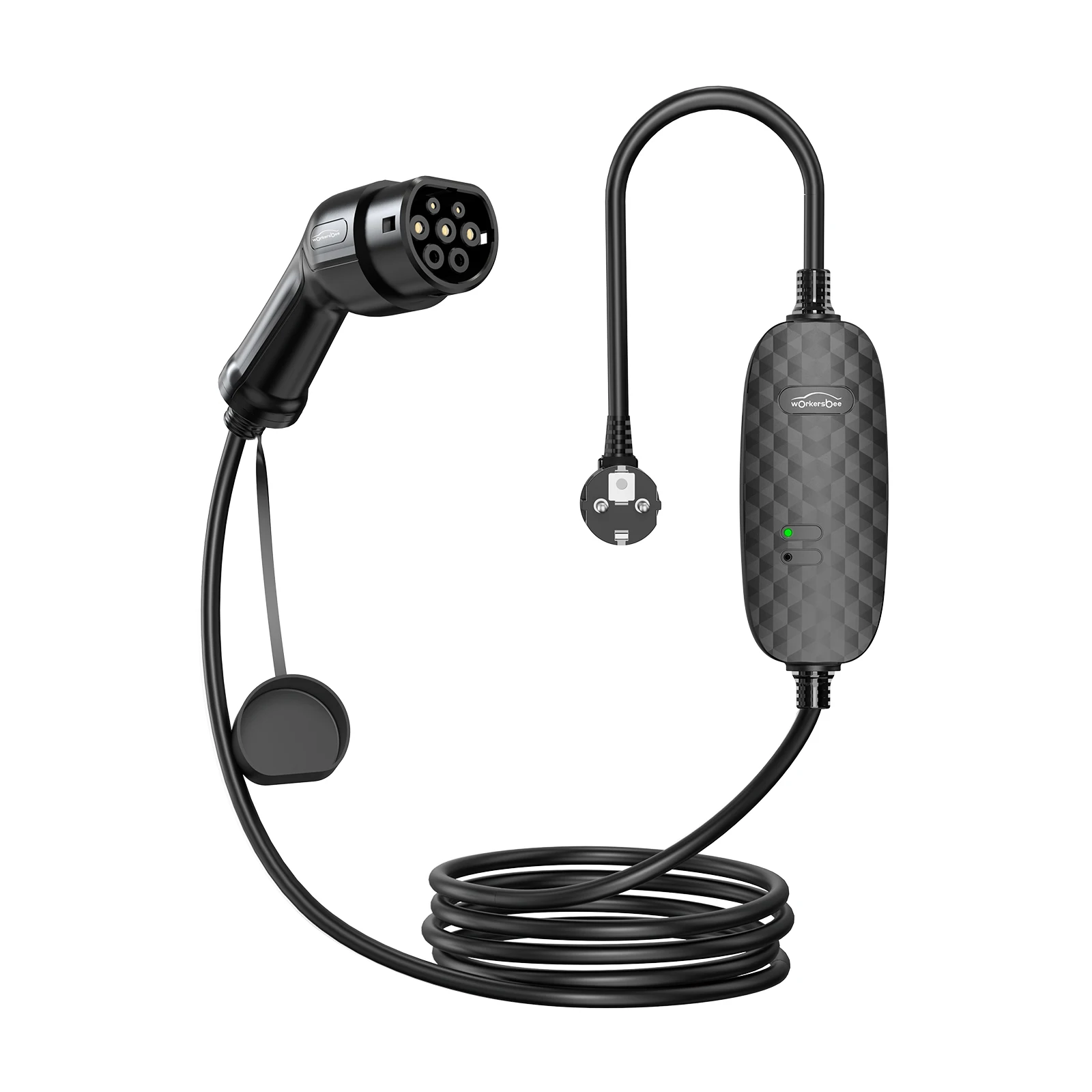 Workersbee Type2 Single Phase Portable Ev Charger 10a 13a 16a Tpu Cable ...