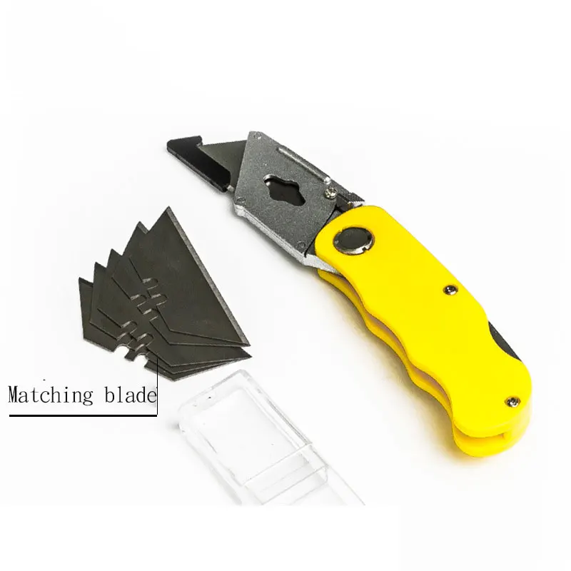 Foldable Utility Knife with Extra 5pcs Blades - Safety & Precision