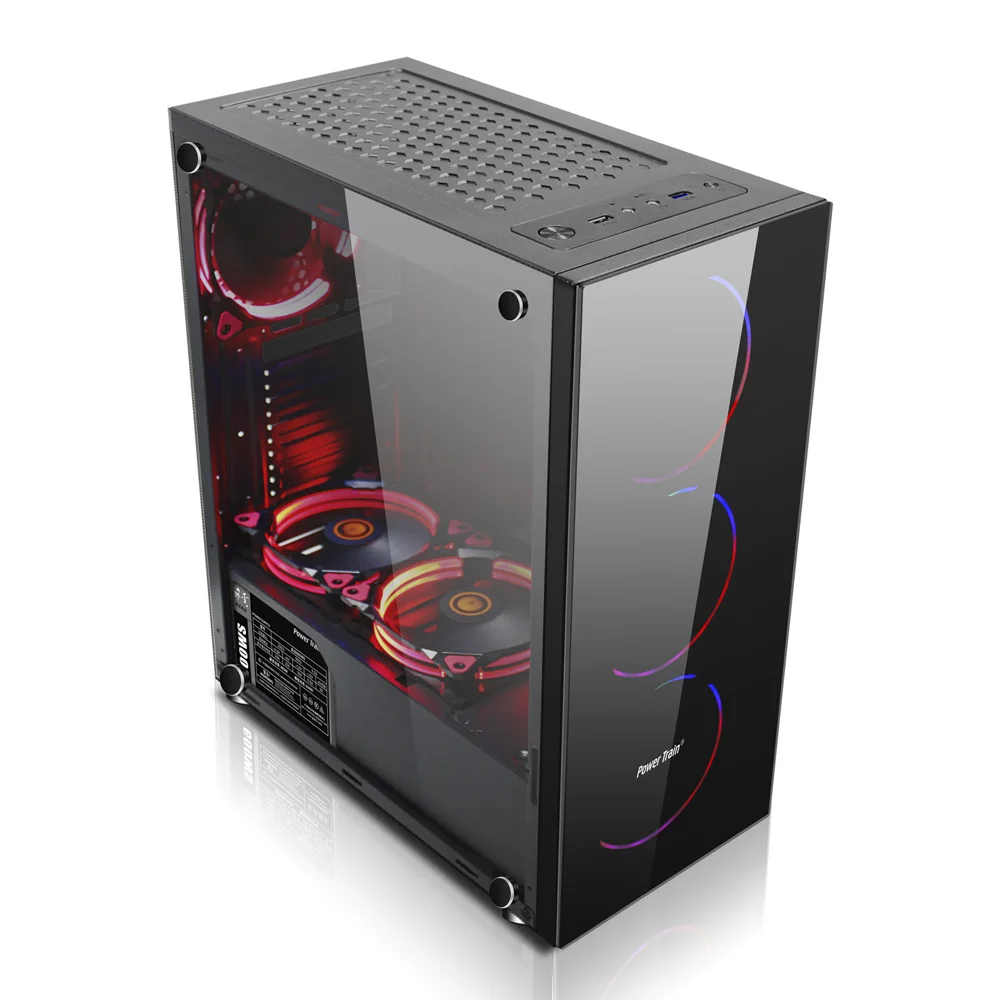 Three Tempered Side Glass Panel Pc Gaming Computer Case Cabinet - Buy ...