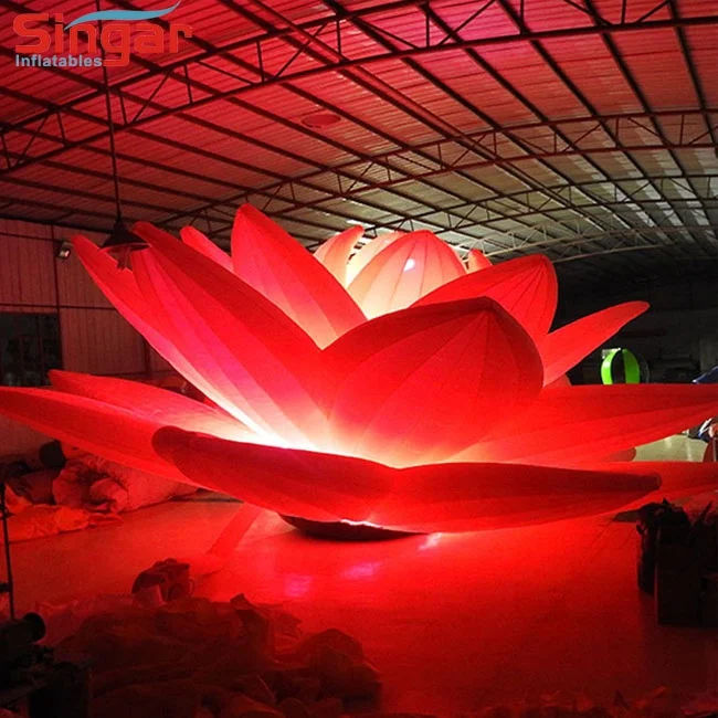 Giant Inflatable Lotus Flower with Lights for Events