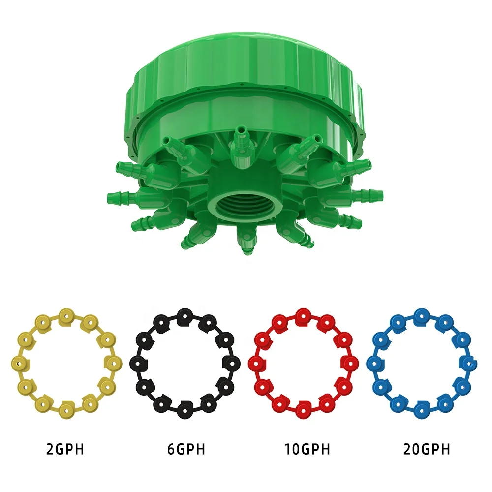 2023 Customization 12 Port Adjustable Flow Drip Irrigation Manifold For ...