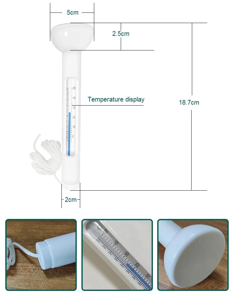 Floating String Read Display Pool Water Thermometer