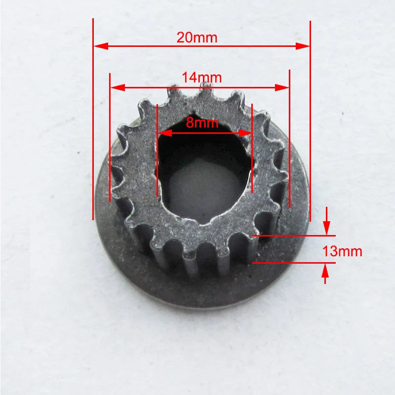 16 Tooth 8mm D-Bore Drive Belt Cog Motor Sprocket 24V 100W