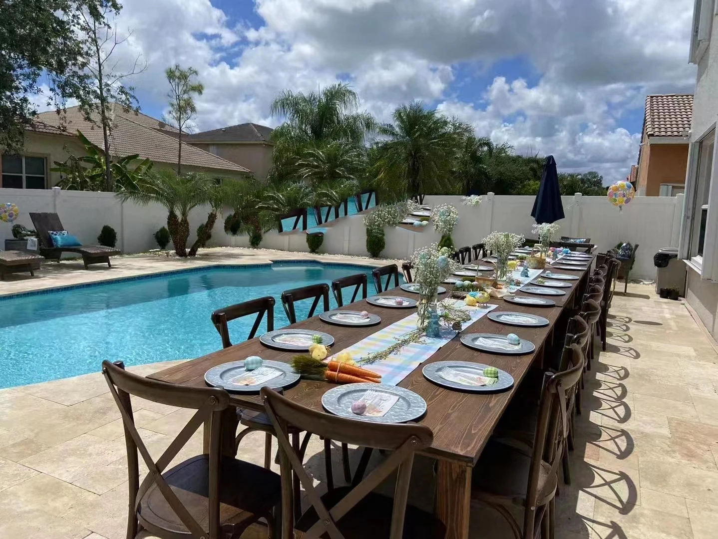 Rustic Folding Pine Wood Restaurant Party Tables And Chairs Farm ...