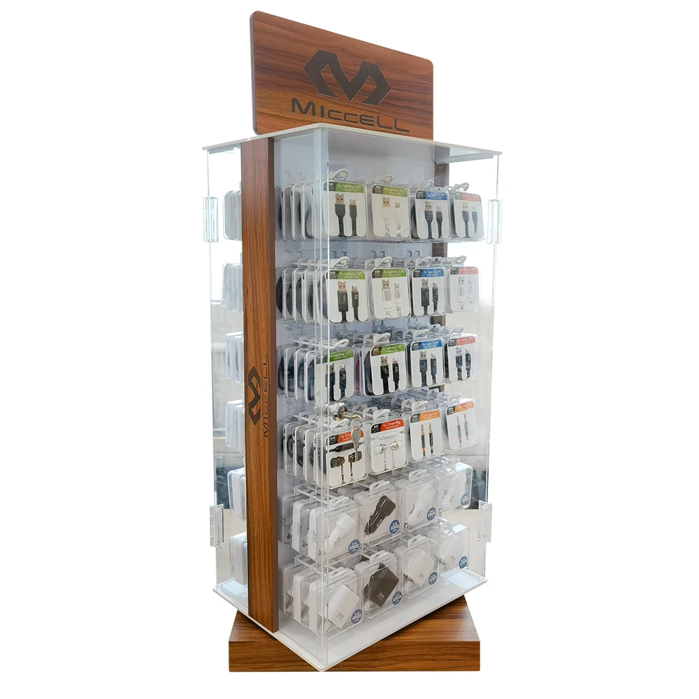 Rotating Mobile Phone Accessories Display Stand Guide