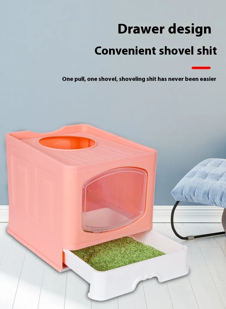 Wholesale Large 20L Fully Enclosed Cat Litter Box Cross-Border Splash ...