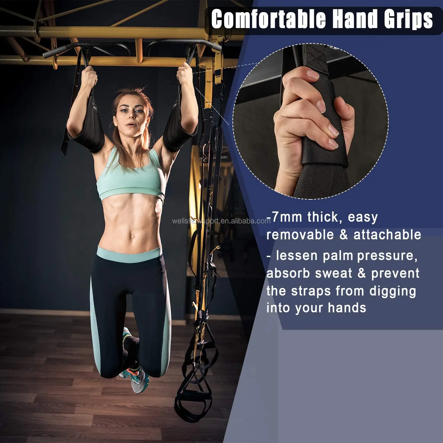 Wellshow Adjustable Ab Straps - Enhance Your Fitness