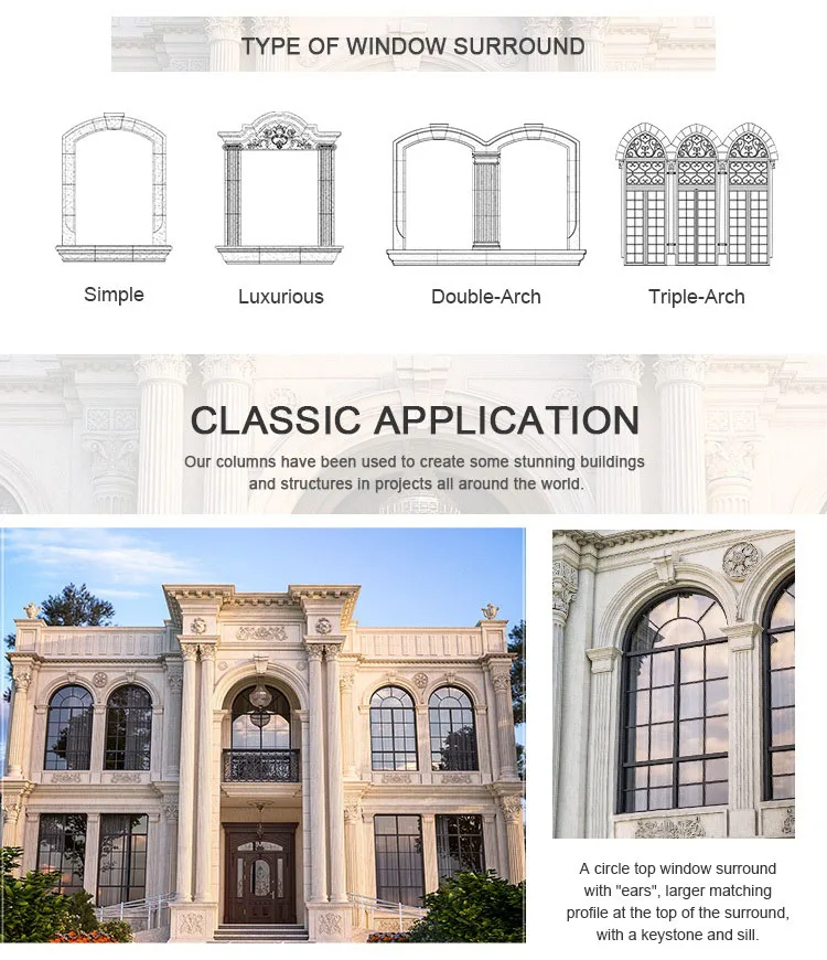 Custom Exterior Stone Window and Door Sill Design