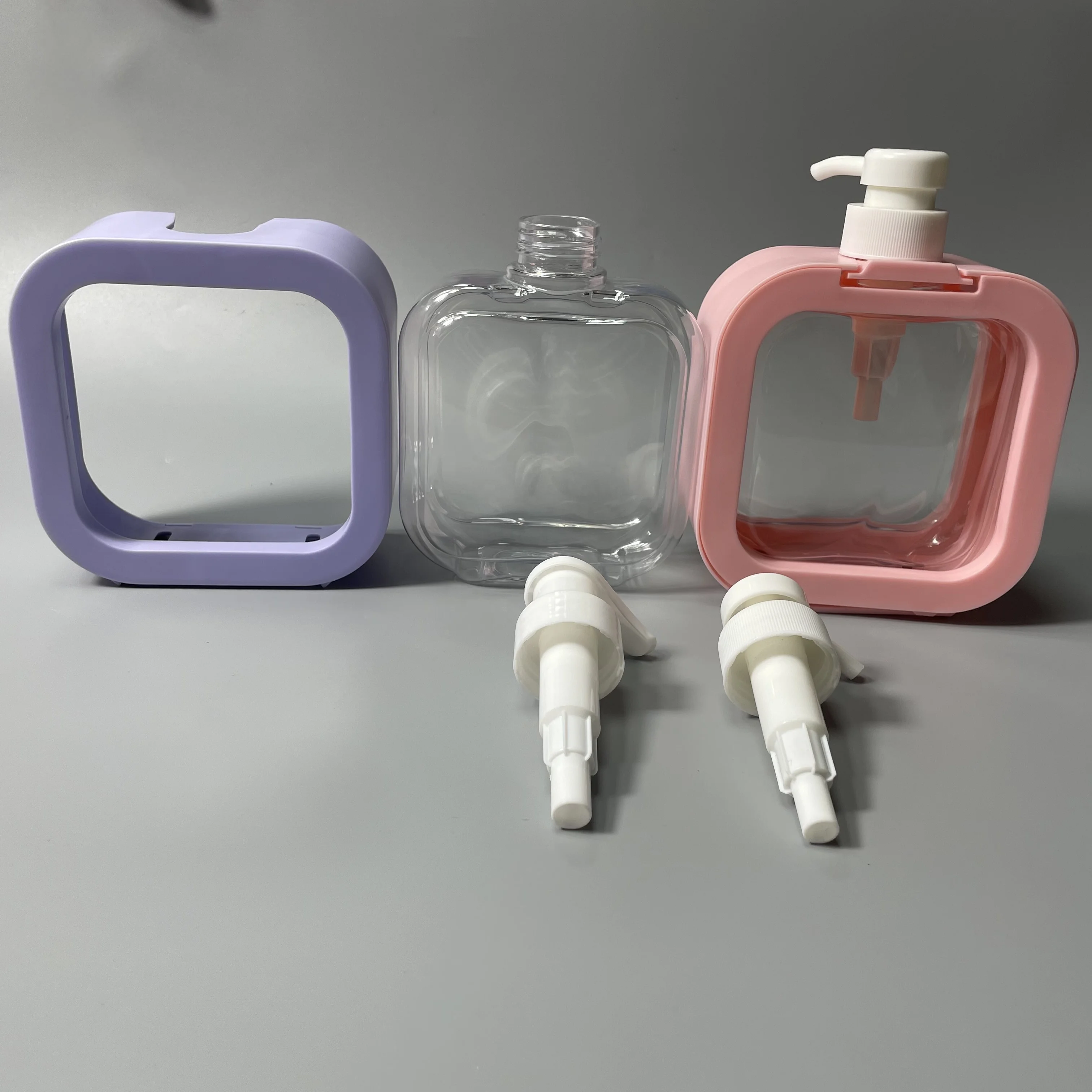 Cosmetic packaging container 300ml 500ml square shampoo bottle lotion ...