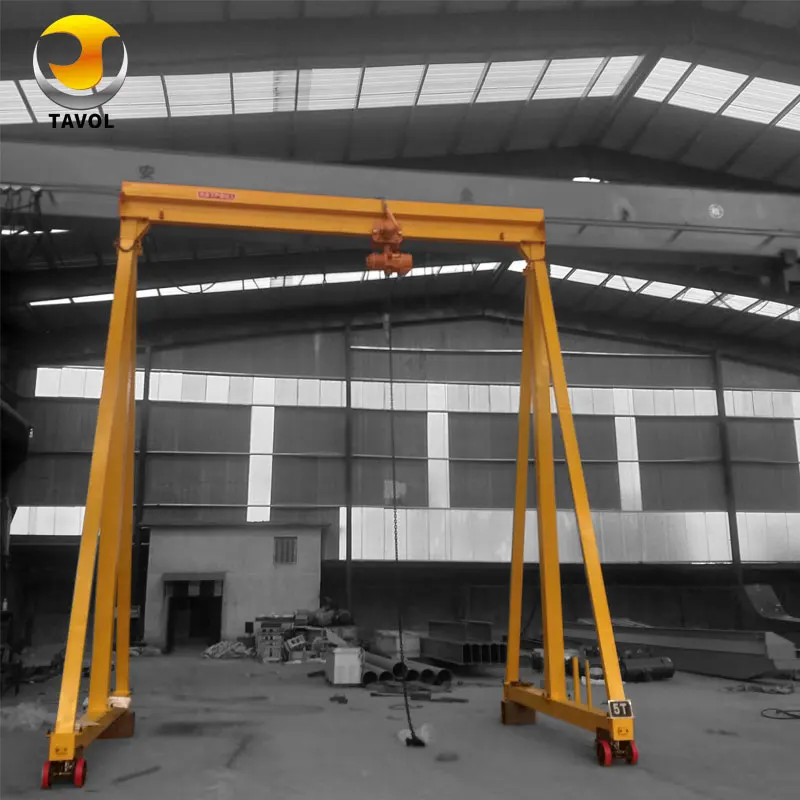 Portable Porta Gantry Crane Lifting System 220v 380v Movable Hand Push ...