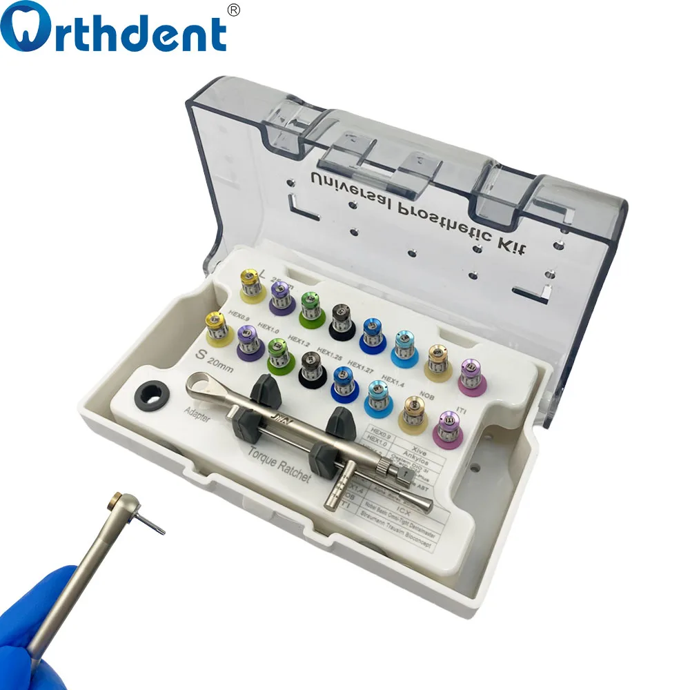 Dental Universal Prosthetic Implant Kit Screwdrivers Torque Wrench ...