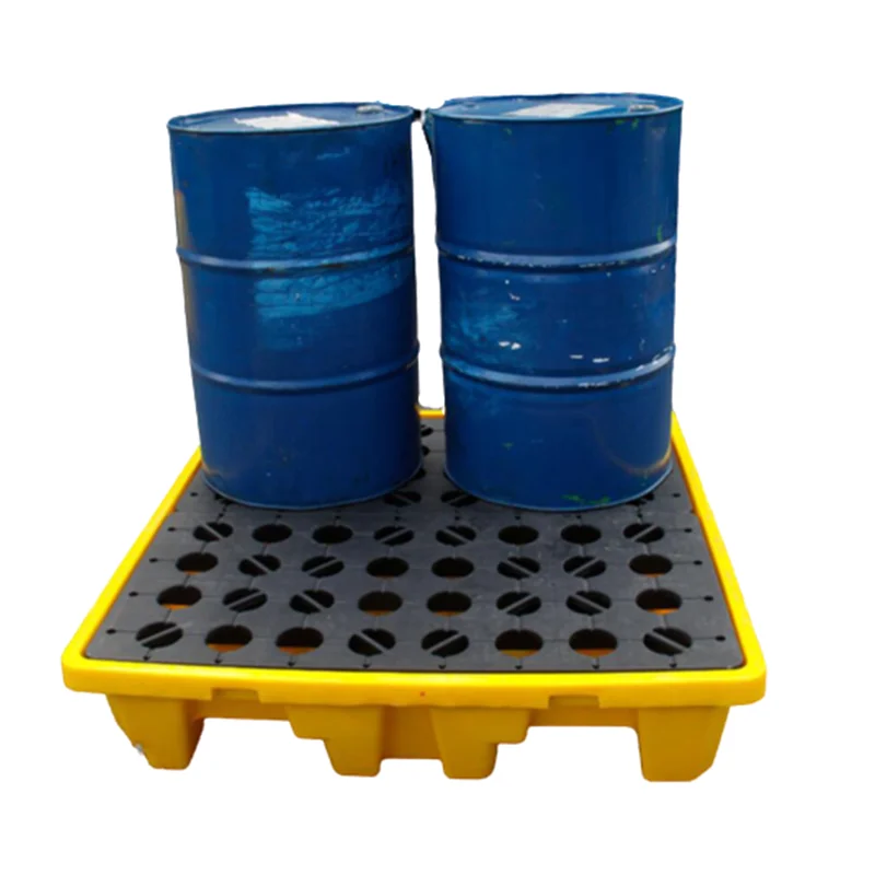 Four-Way Access Stackable 205L 4-Drum IBC Bunded Spill Pallet with ...