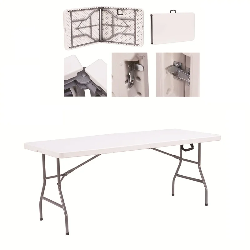 Outdoor Hdpe Tables 6ft Folding Long Picnic Table Plastic Garden ...