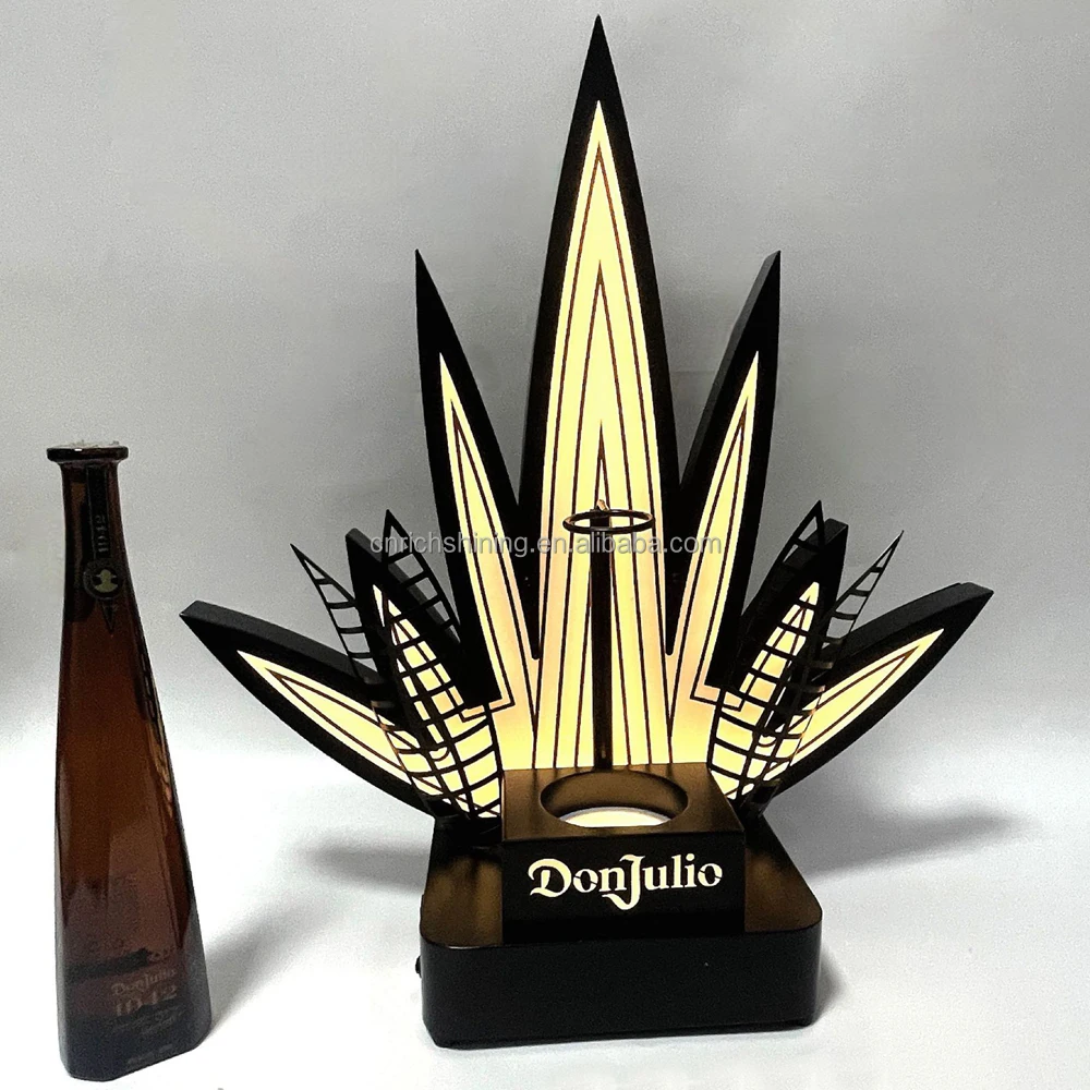 Led Acrylic Champagne Wine Display Holder Alcohol Bottle Presenter For ...