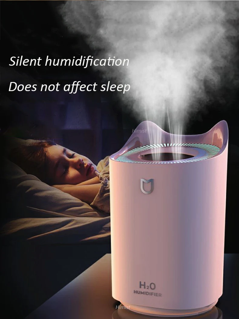 Home Air Humidifier 3l Dual Nozzles Cool Mist Maker Steam Humidifiers ...