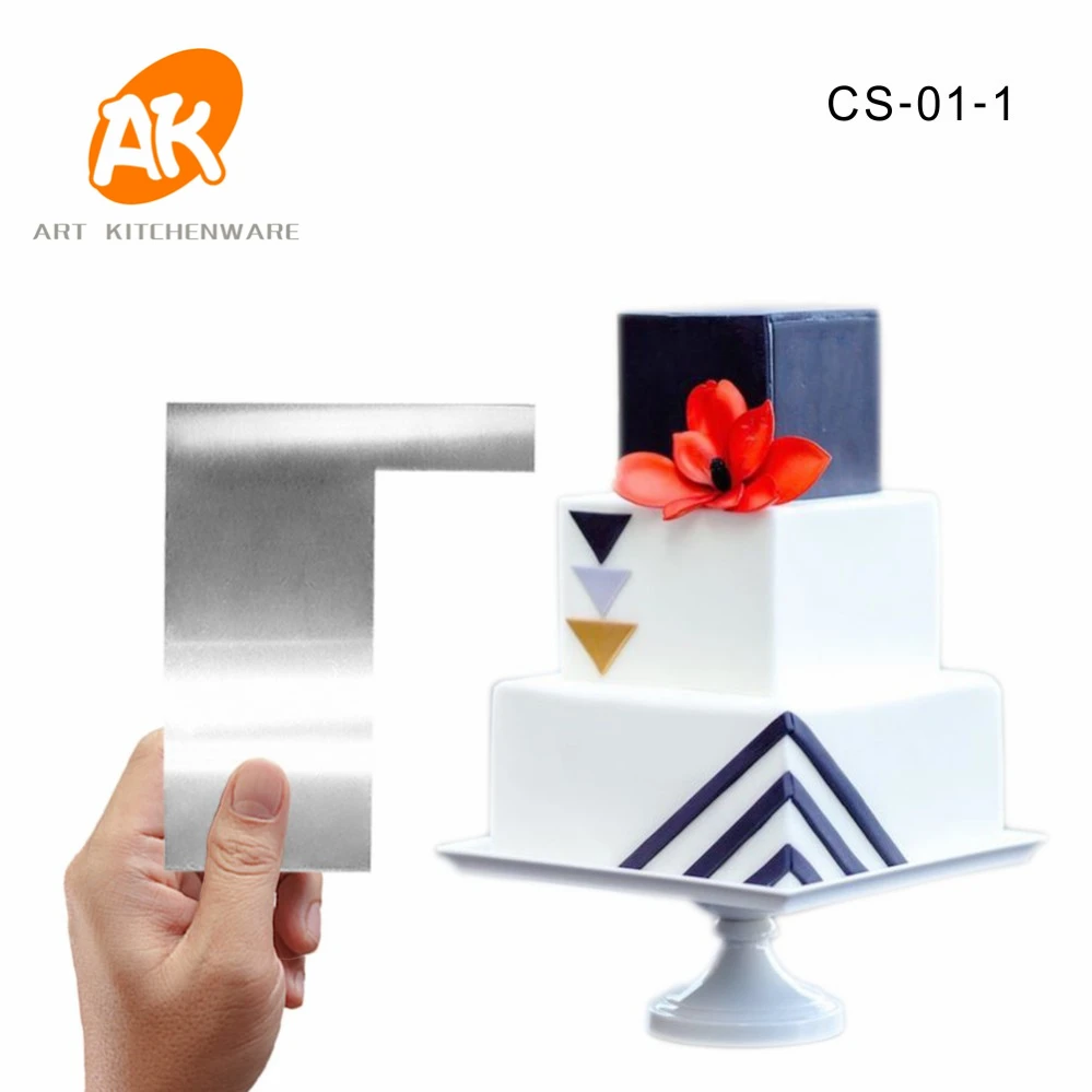 AK Stainless Steel Cake Scraper Cake Decorating Comb Smoother ...