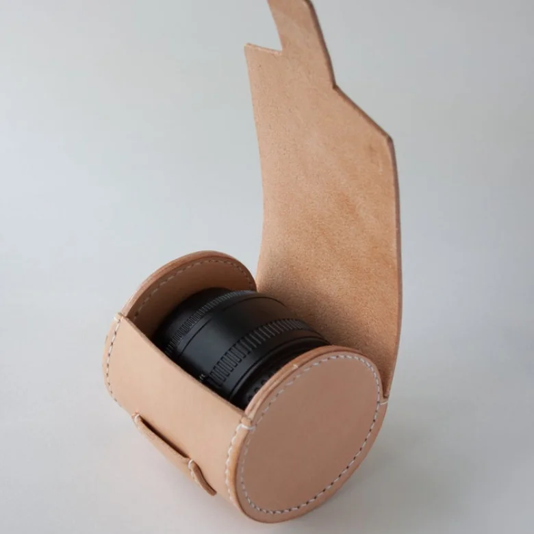 Hot Sale Camera Lens Case Genuine Leather Mobile Camera Lenses Holder ...