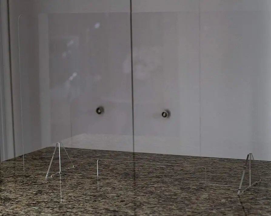 Protective Sneeze Guard Clear Acrylic Shield For Counter Barrier ...