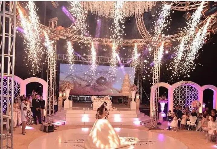 200g Indoor Outdoor Cold Sparkler Electronic Spark Machine Composite Ti ...