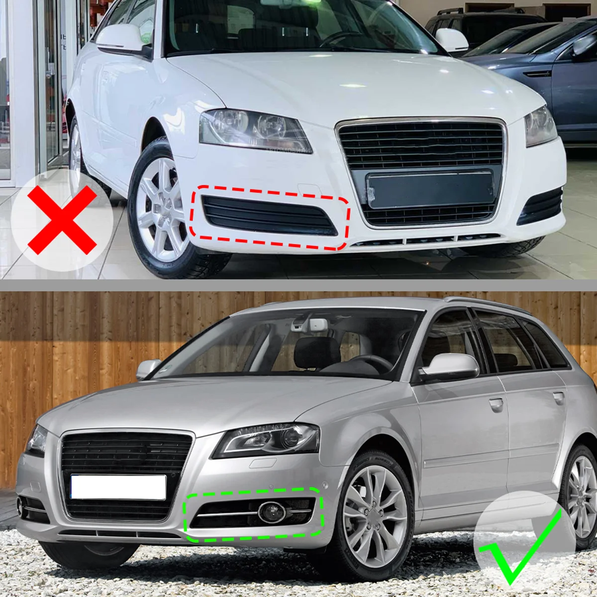 Car Front Bumper Fog Light Grille Honeycomb Hex Fog Lamp Grill Cover ...