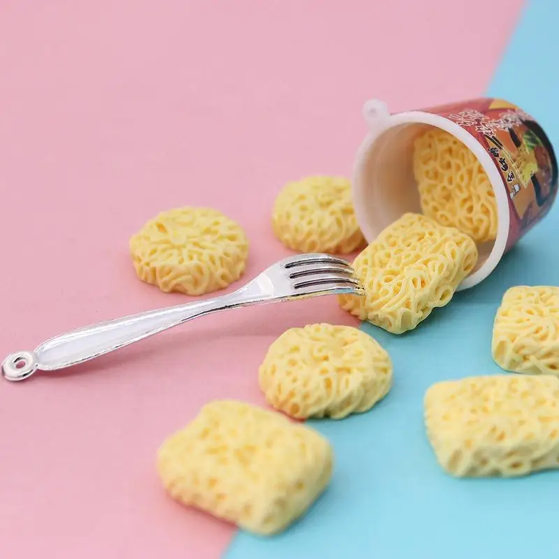 Cute Resin Instant Noodles Charms - Hand-Painted Kawaii Ramen Noodle ...