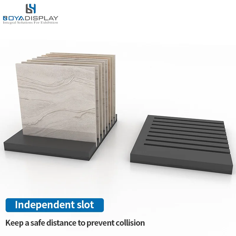 Customized Slots Ceramic Tile Glass Stone Marble Quartz Display Stand ...