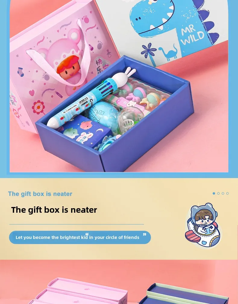 Stationery Dinosaur Set Gift Box - Perfect for Back to School