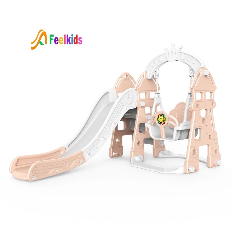 Indoor/outdoor Kids Pink Castle Design for Slide Furniture