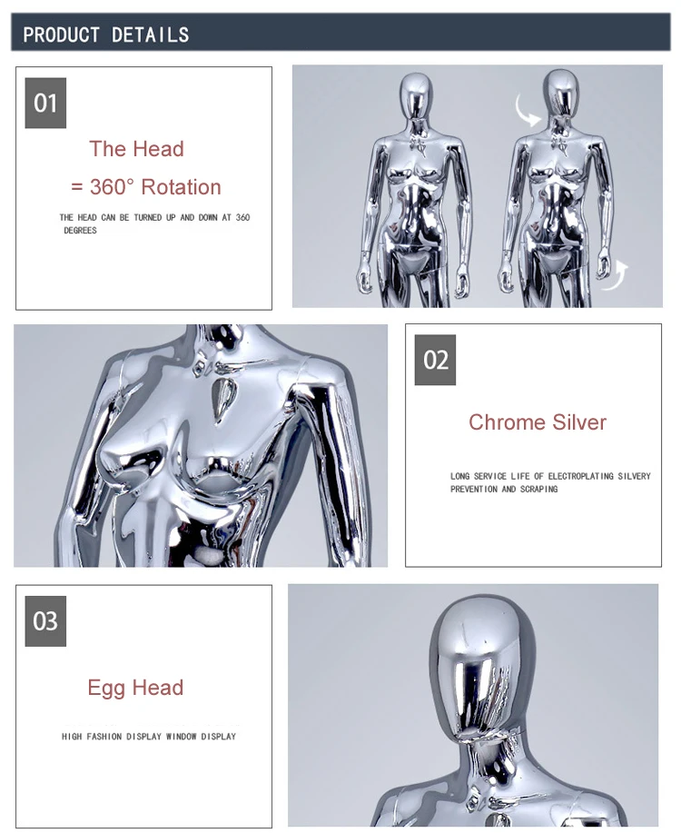 Boutique Shinny Gold Chrome Mannequin Silver Golden Display Shop Window ...