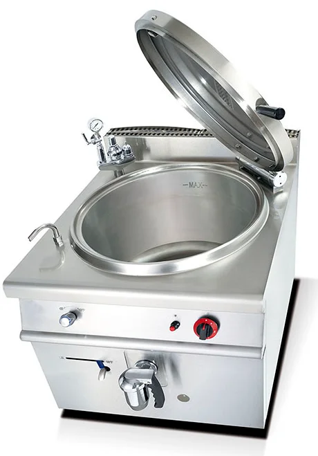 Gas Soup Kettle - 100L Stainless Steel for Industrial Catering