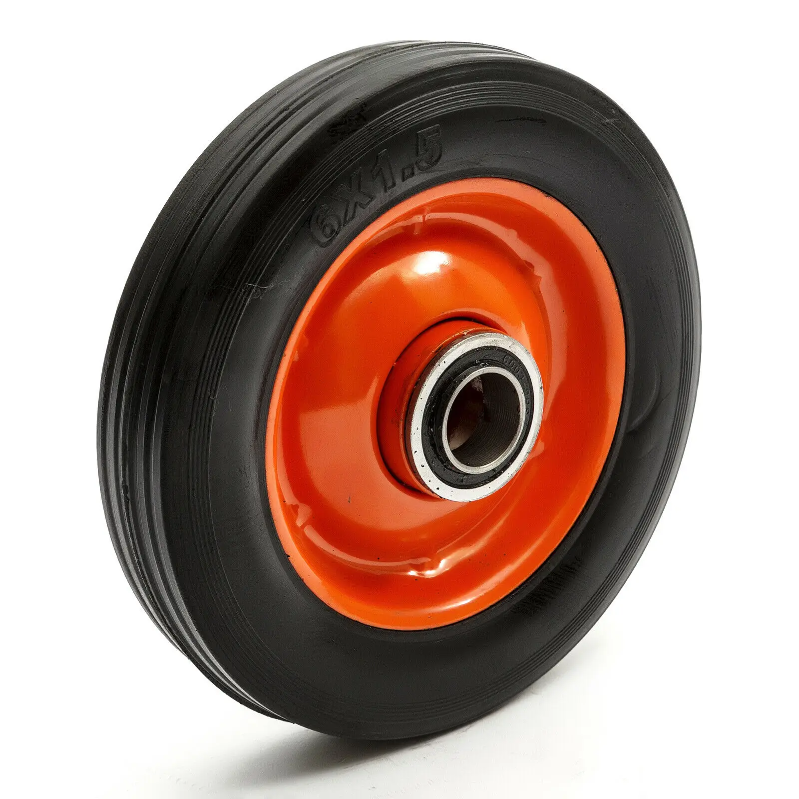6x1.5'' Caster Wheel with Solid Rubber Coating for Garden Cart