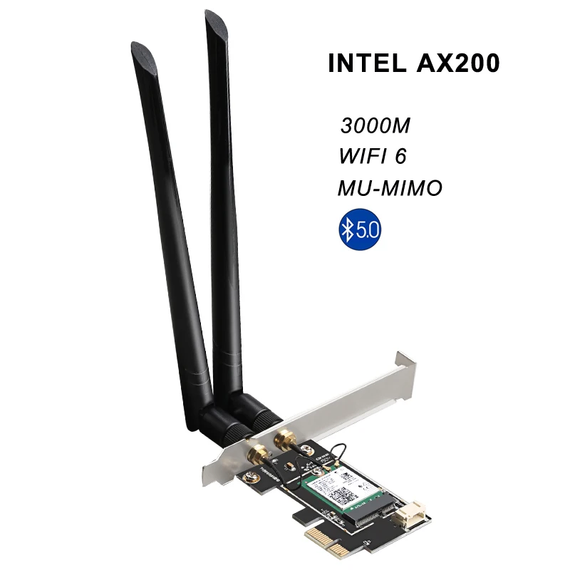 802.11ax Wireless Wifi6 Pci Express Network Card Adapter Dongle 3000m ...