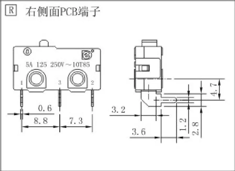 Kw4a(s) 10t85 Long Lever Limit Switch Micro Switch by Daier