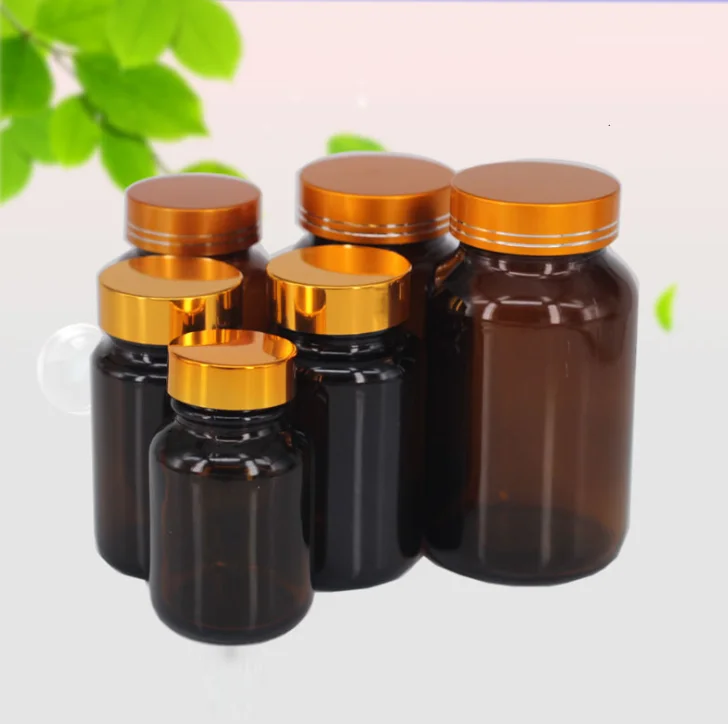 Various Specifications Wide Mouth Brown Amber Medicine Container Pill ...
