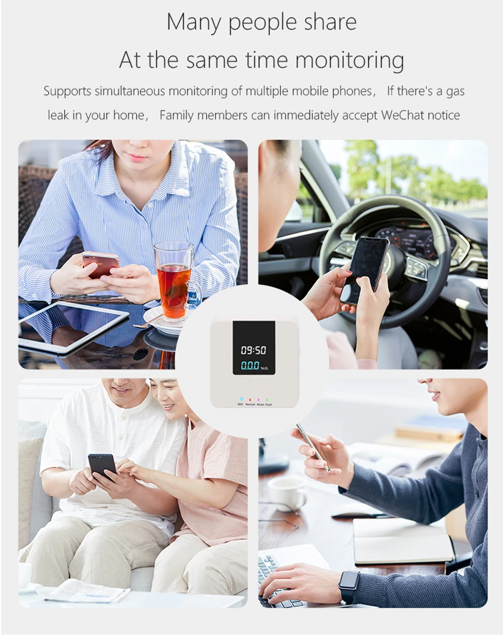 Smart Home Kitchen Cooking Combustible Gas Alarm Leak Detector - Buy ...