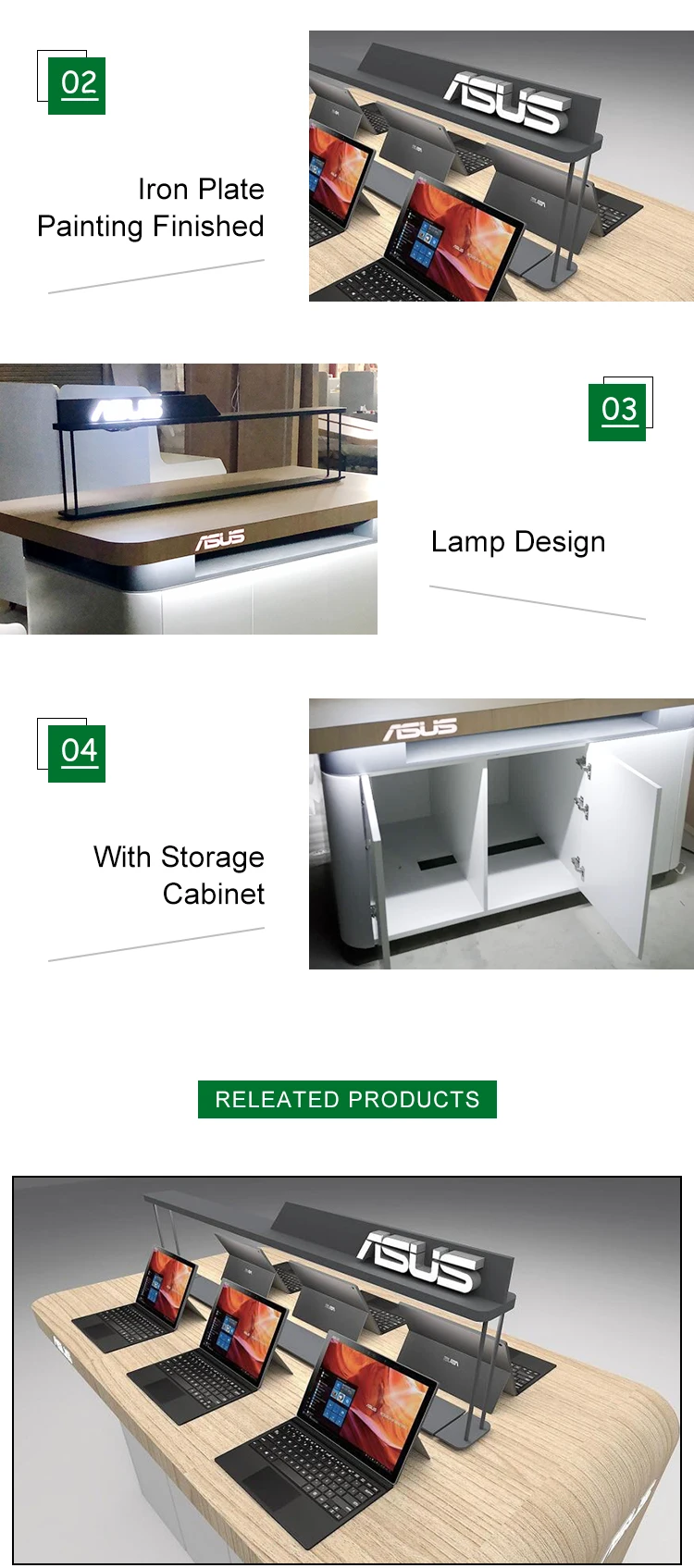 Laptop Retail Display Table - Customizable & Stylish